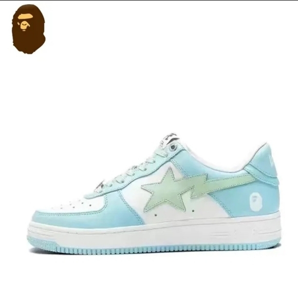 Bape | Shoes | Nib Bapesta Bluegreenwhite Shoes | Poshmark